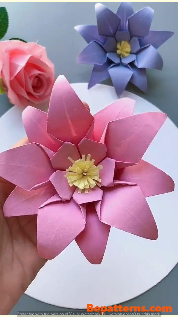 Aesthetic Paper Craft Flower Ideas Origami Rose In 2024 Paper