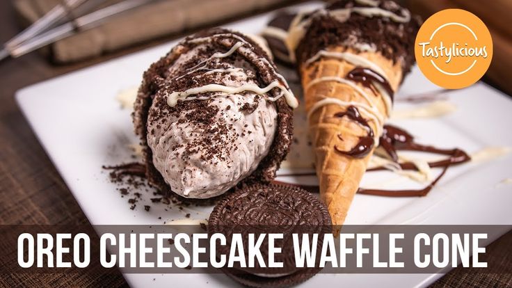 Oreo Cheesecake Stuffed Waffle Cone Recipe Stuffed Waffle Cone Recipe