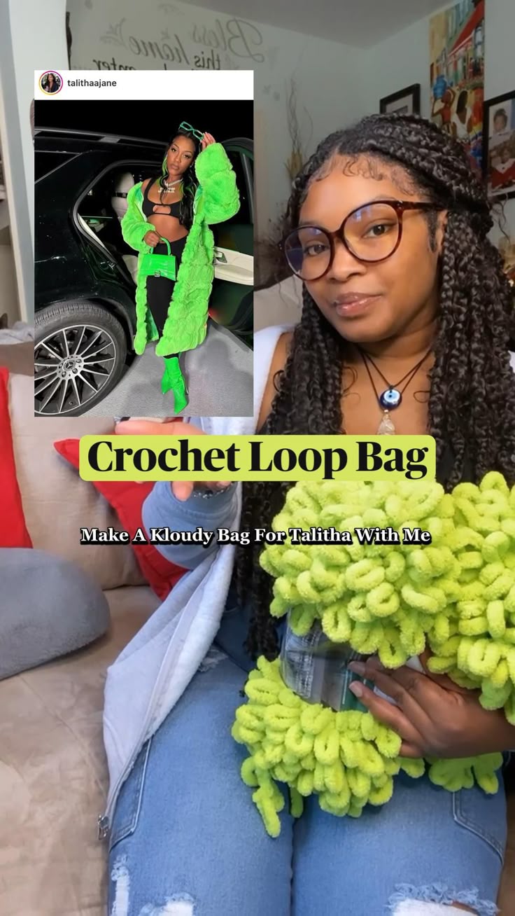 Crochet Loop Bag Tote Bag Shoulder Bag Shoulder Bag For Women Crochet Loop Bag Spring