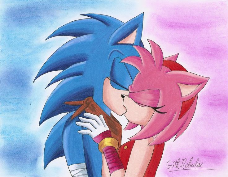 Sonamy Boom Kiss By Gothnebula Star Wars Art Sonic Art Sonic And Amy