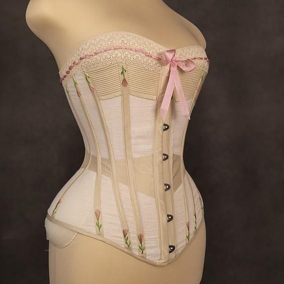 Ventilated Victorian Corset Made To Measure Edwardian Stays Etsy