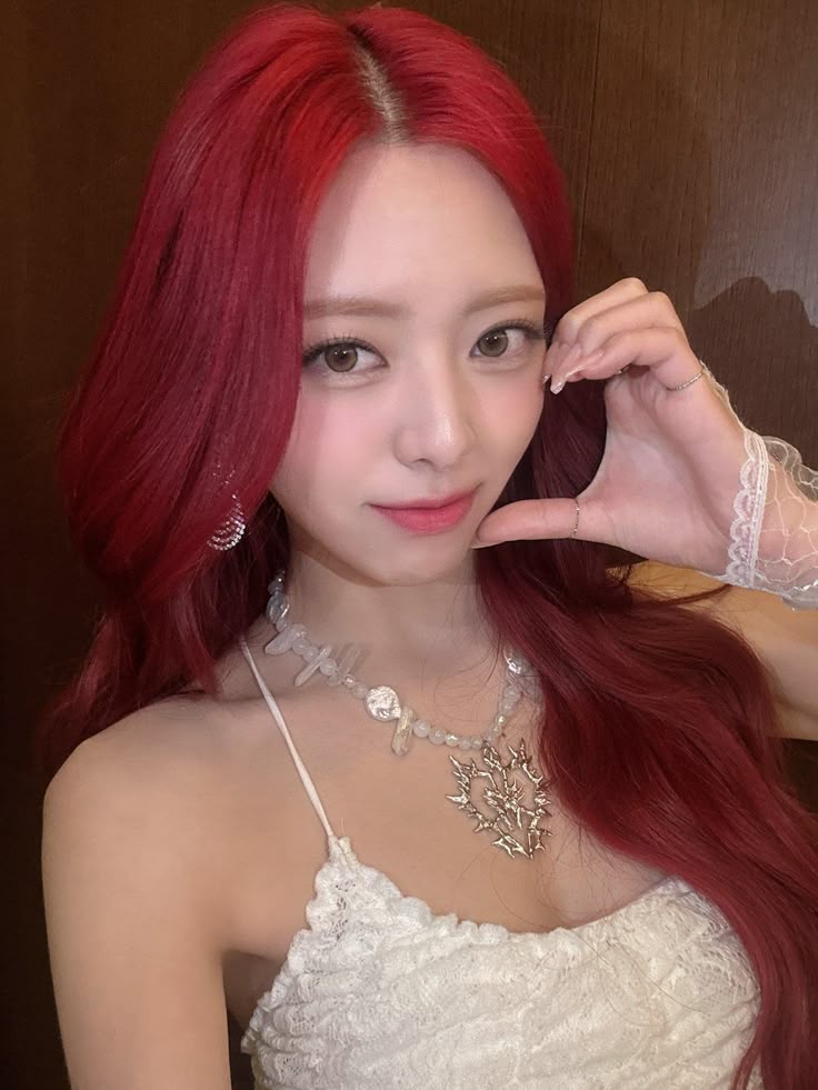 Itzy Yuna In 2024 Itzy Red Hair Inspo Girl