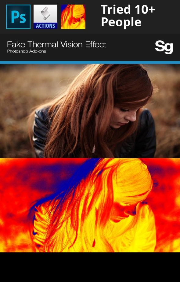 Fake Thermal Vision Effect Thermal Photoshop Visions