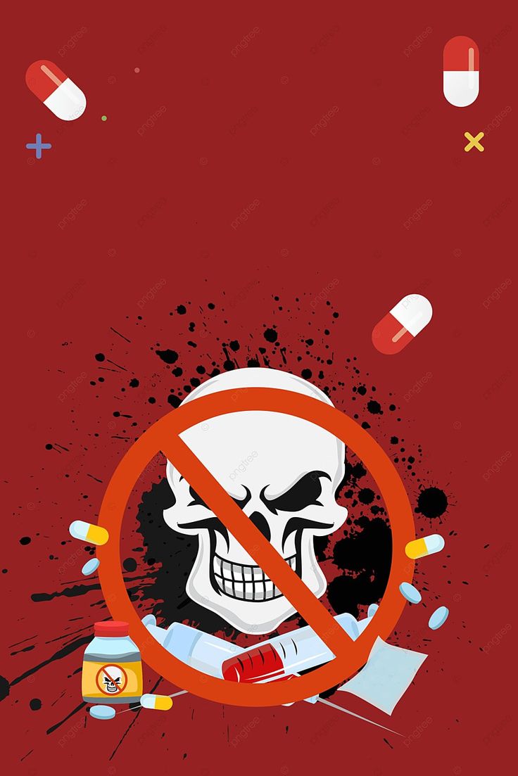 International Anti Drug Day Prohibition Sign Red Simple Background Map