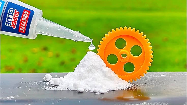 Super Glue And Baking Soda Pour Glue On Baking Soda And Make Gear Wheel Youtube Bacon Soda