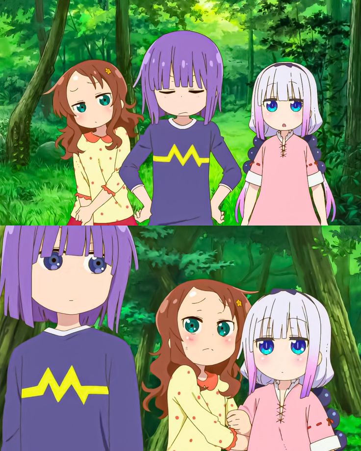 Shouta X Kanna Kamui X Saikawa Wallpaper Miss Kobayashis Dragon Maid Anime Cartoon