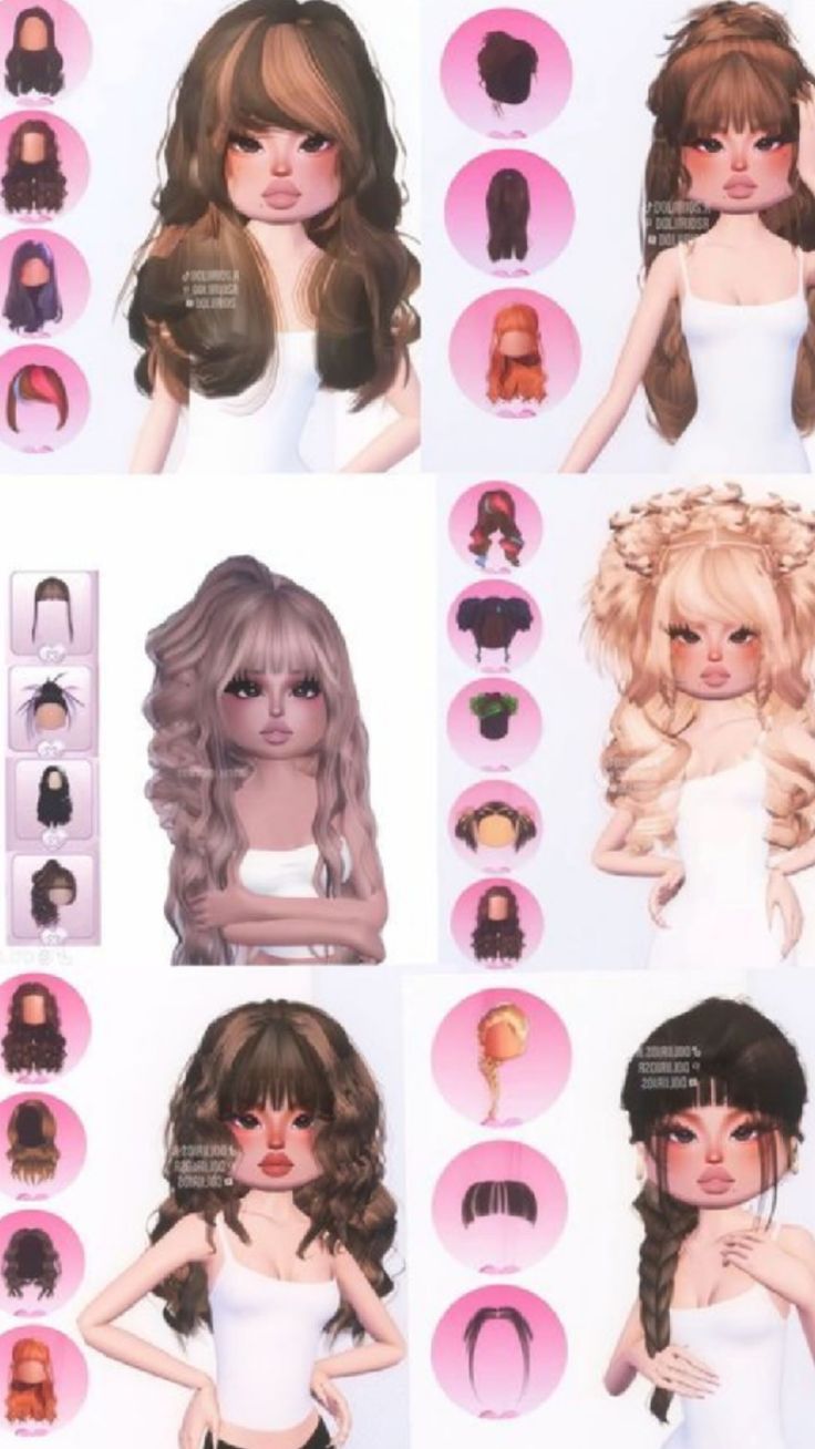 🎀 ️hair Combos Dti ️🎀 Hair Hacks Combo Dress Aesthetic Roblox Royale High Outfits
