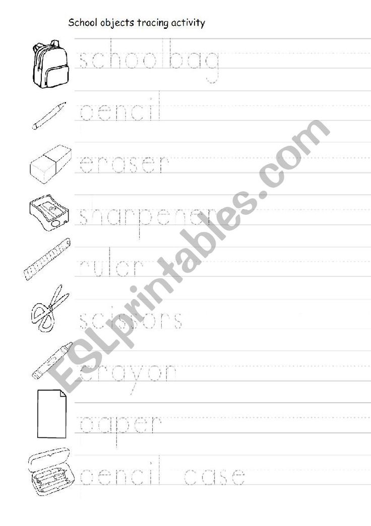 school objects tracing activity - ESL worksheet by nesmecik ... school objects tracing activity - ESL worksheet by nesmecik ...