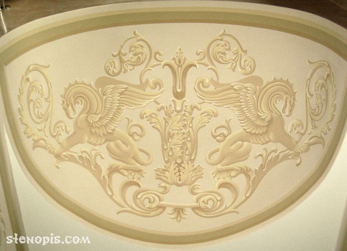 Орнамент в росписи Гризайль Plates Tableware