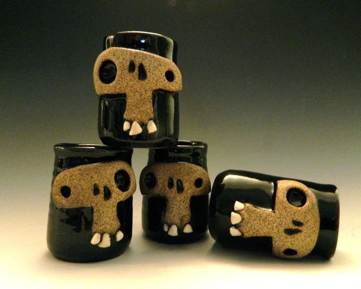 Skull Shot Glasses Halloween Ceramics Ideas Pottery Ceramic Ts Ceramics Pottery Art