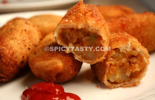 Stuffed Bread Rolls Spicy Tasty Yummy Food Bread Rolls Delicious Stuffing