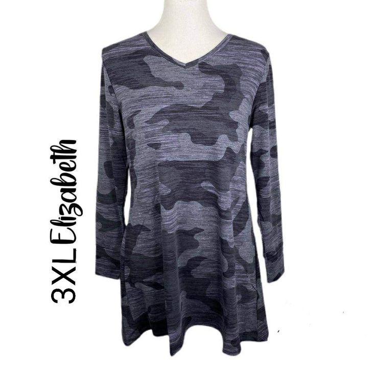 Llr Elizabeth 3xl {lularoe Kristina Leggett} Long Sleeve Tshirt Men