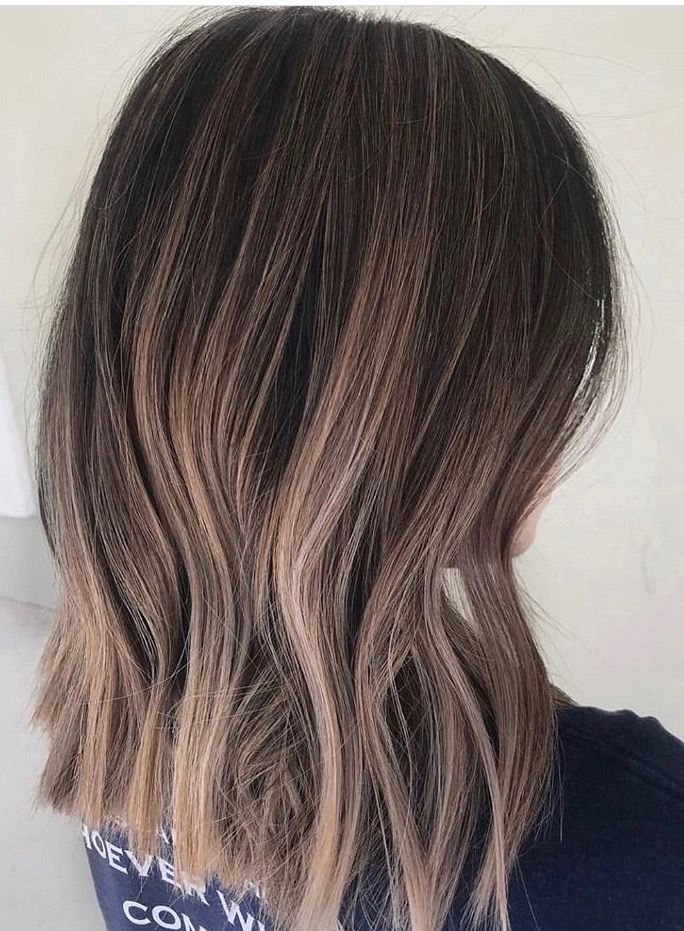 Ash Ombré Lob Balayage Asian Hair Hair Makeover Balyage Hair