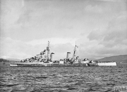 Hms Diadem Dido Class Cruiser January 1944 At Sea Imperial War Museums Royal Navy Ships
