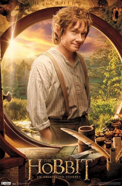 The Hobbit Unexpected Journey ~ Bilbo Baggins Portrait ~ 22x34 Movie Poster Ebay The Hobbit