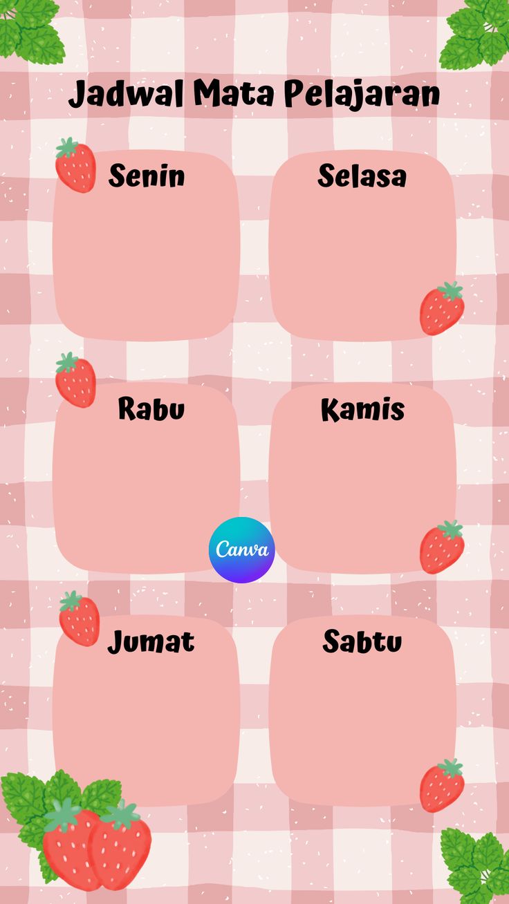 Merah Muda Putih Lucu Jadwal Mata Pelajaran Cerita Instagram Templates By Canva In 2024 Mata