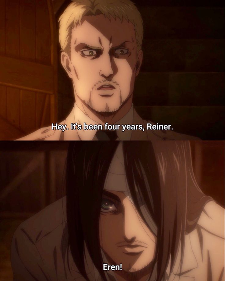 Reiner And Eren Meet Again Attack On Titan Anime Attack On Titan Aot Anime