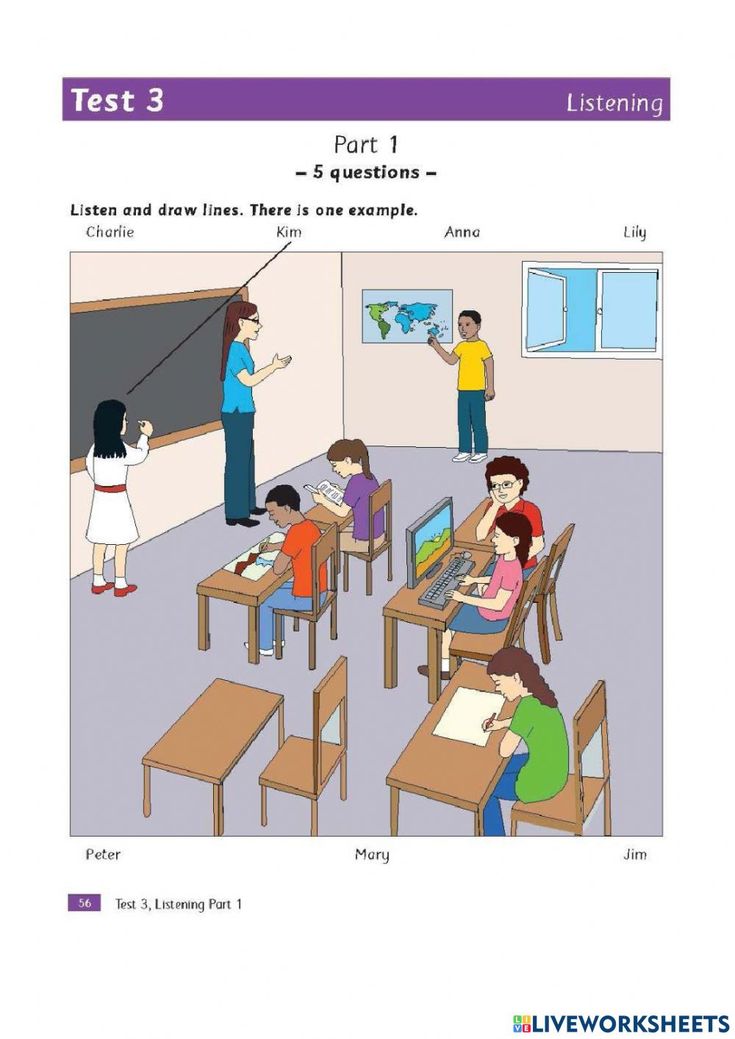 Cambridge movers listening worksheet | Enseigner l'anglais, Enseignement Cambridge movers listening worksheet | Enseigner l'anglais, Enseignement