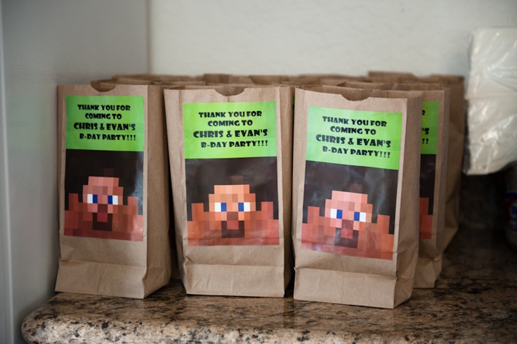 My World Minecraft Birthday Party For Christopher And Evan Minecraft