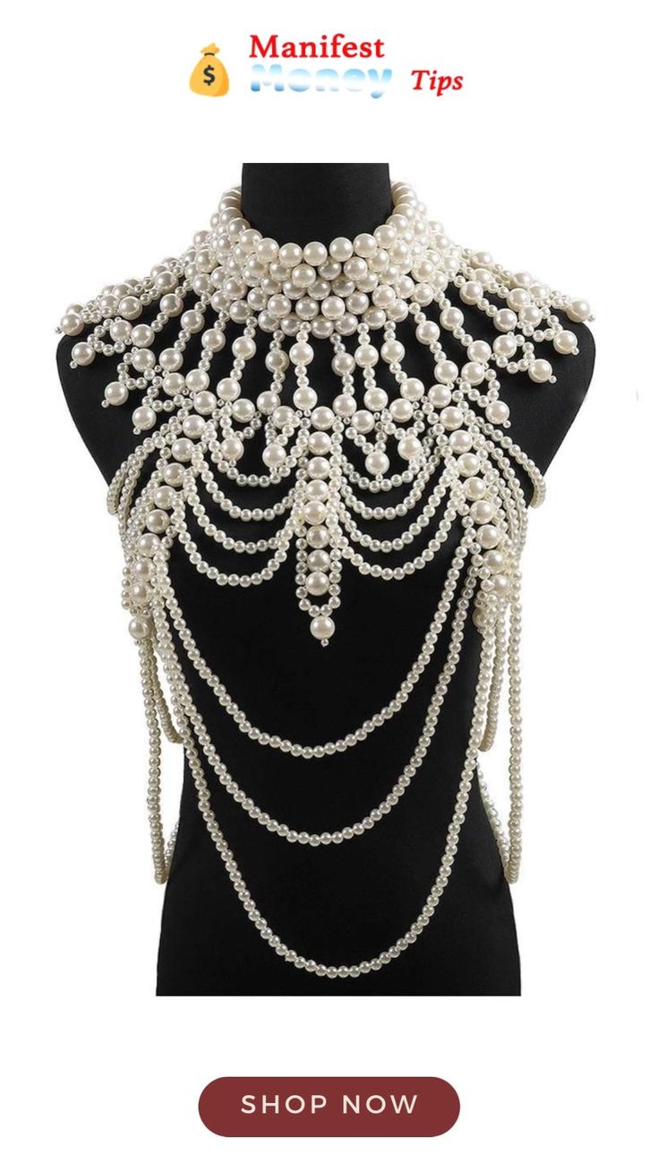 Bridal Luxury Body Chains Unique Simulated Pearl Chain Women Wedding