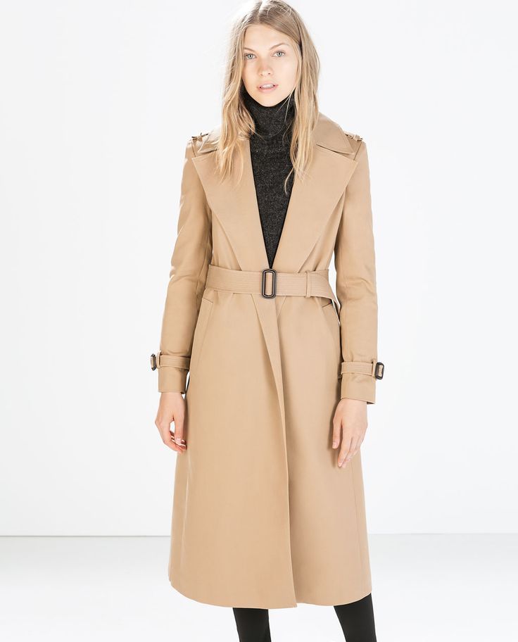 Long Cotton Trenchcoat Coats Woman Zara United States Trench