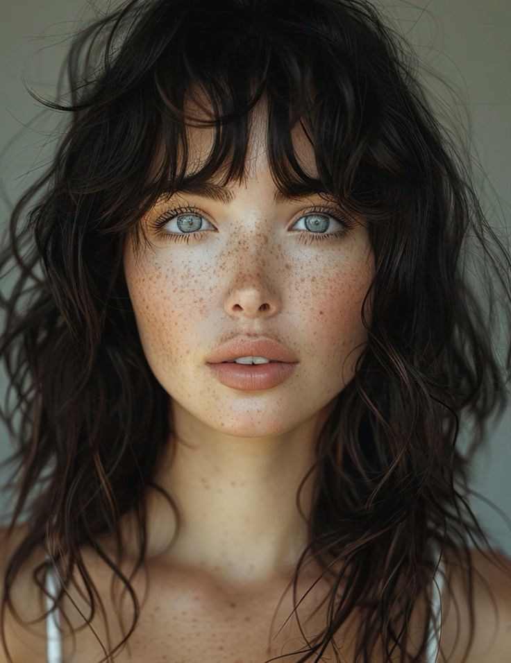 Brunette Beach Waves In 2024 Brunette Beach Waves Freckles
