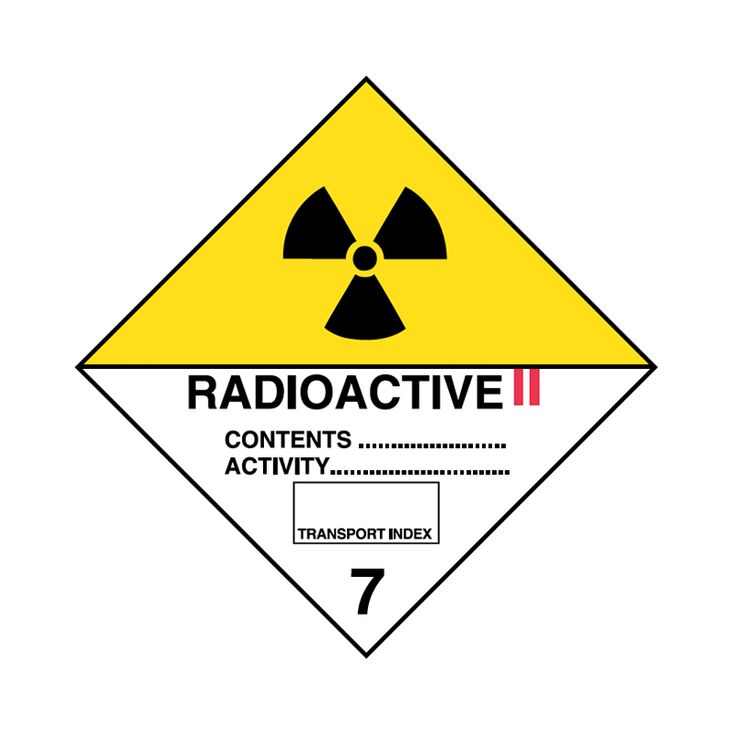 Brady Dangerous Goods Sign / Placard - Class 7 Radioactive II 7 Sign ... Brady Dangerous Goods Sign / Placard - Class 7 Radioactive II 7 Sign ...