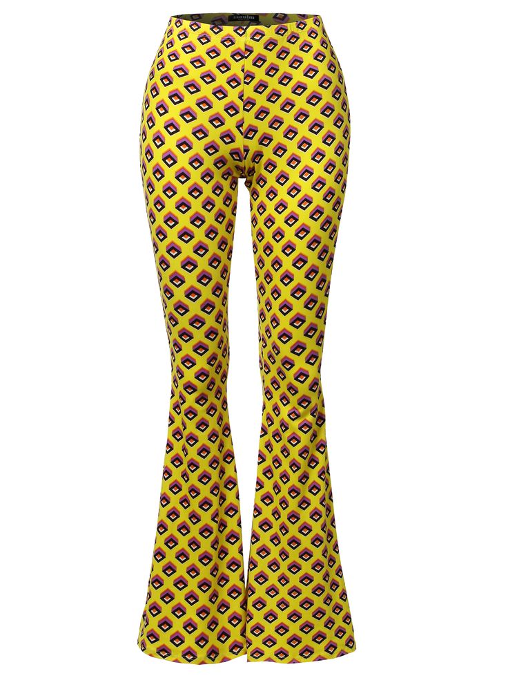 Ssoulm Womens Stretchy Wide Leg High Waist Bell Bottom Flare Pants