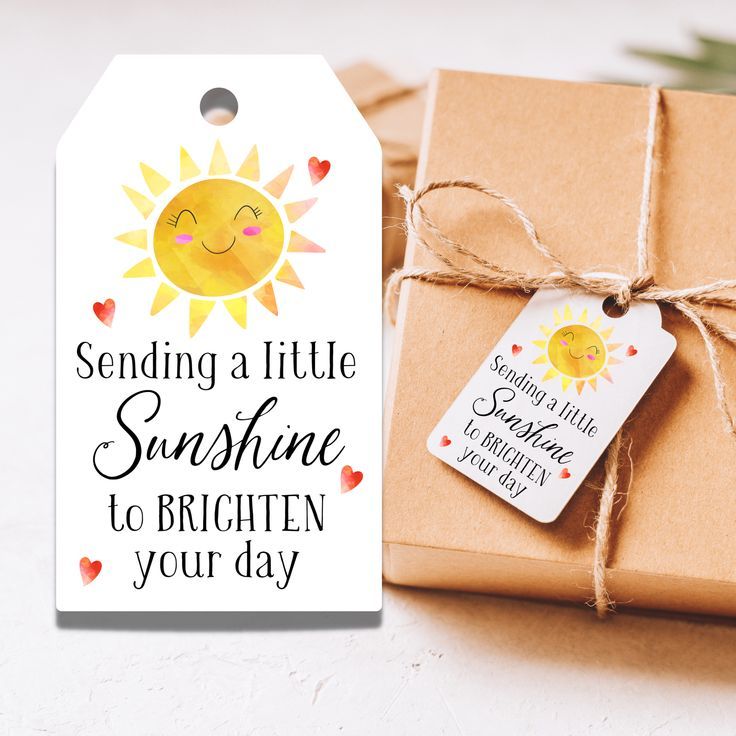 Sending a little sunshine to brighten your day! Gift Tag - Thank you ... Sending a little sunshine to brighten your day! Gift Tag - Thank you ...