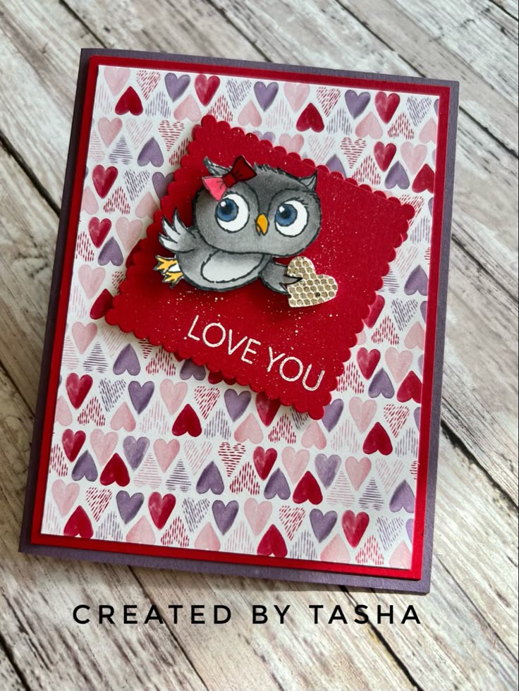 Stampin Up Adorable Owls Stampin Up Valentine Cards Valentine Cards Handmade Valentine