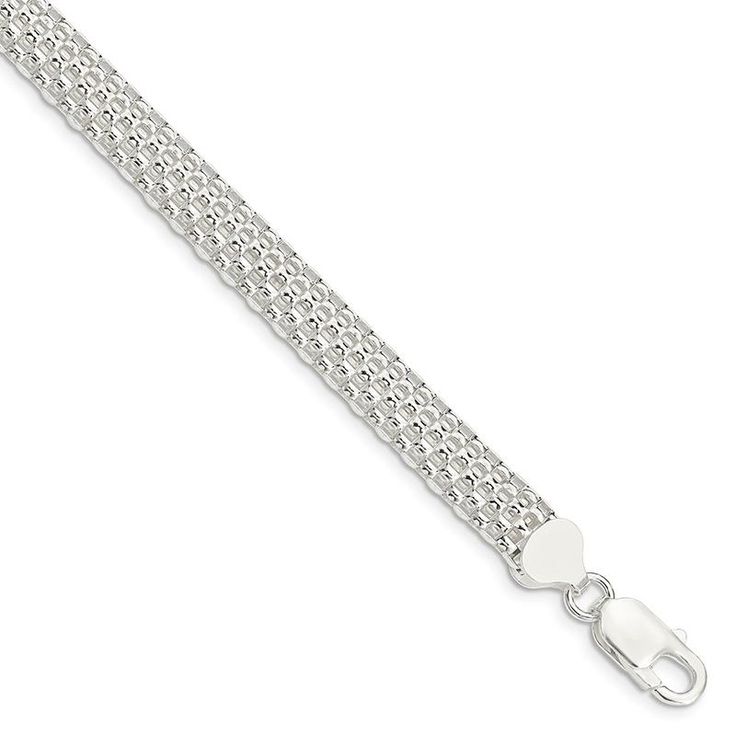 Sterling Silver Mesh Bracelet | Weight: 7.74 grams, Length: 7mm, Width ... Sterling Silver Mesh Bracelet | Weight: 7.74 grams, Length: 7mm, Width ...