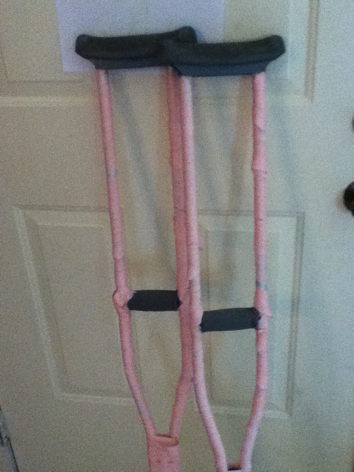 Prom Crutches All You Need Is Ribbon That Matches Your Dress And Hot Glue Hot Glue Prom