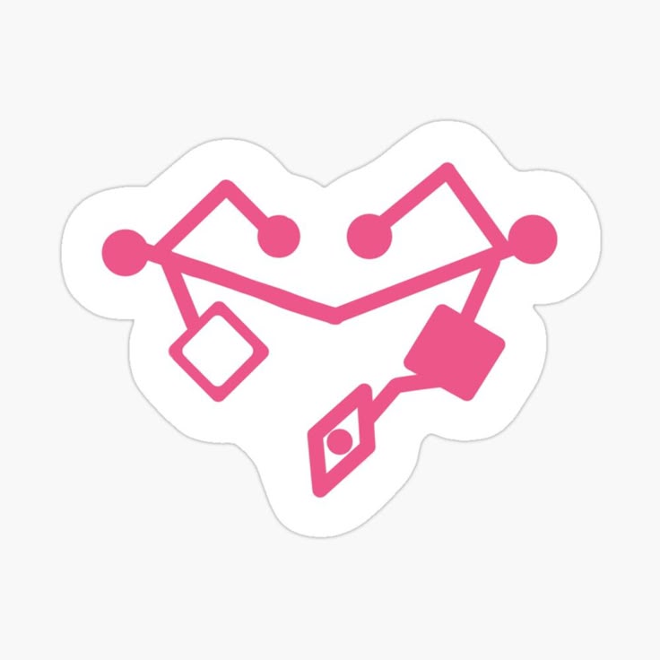 She Ra Etherian First Ones Language Heart Pink Sticker