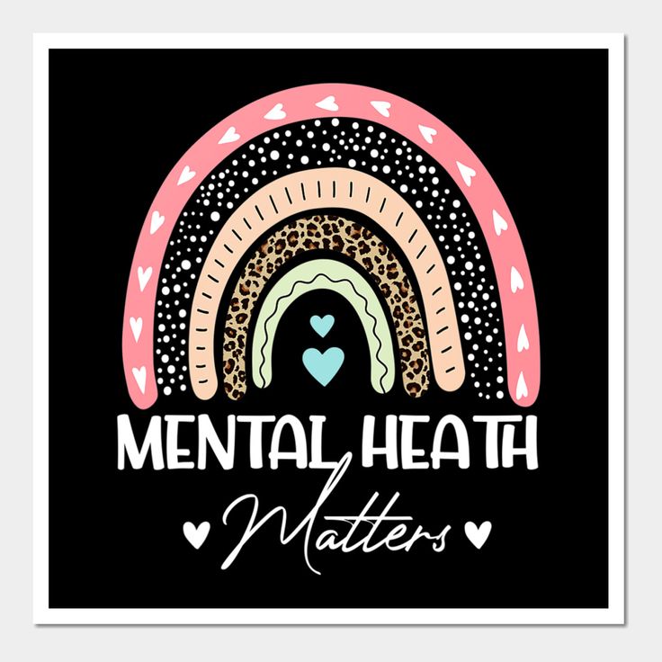 Mental Health Matters Leopard Print Rainbow Awareness By Wardehana In