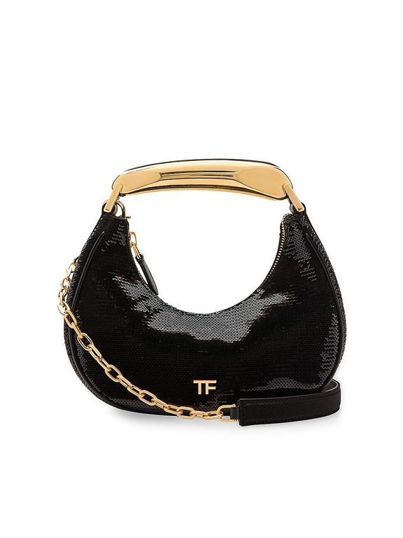 Mini Bianca Sequin Hobo Bag Hobo Bag Bags Tom Ford Handbags