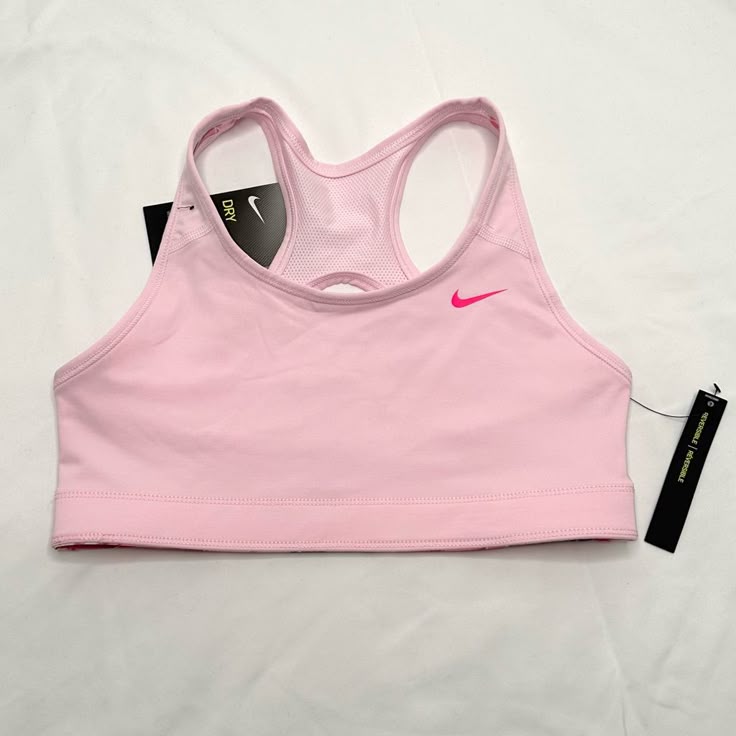Nwt Reversible Pink Nike Sports Bra With Floral Tropical Print Cute