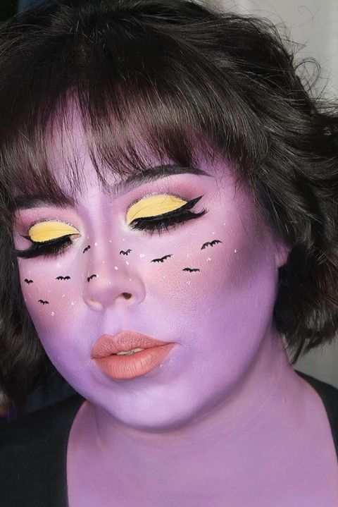 These Makeup Ideas Will Instantly Elevate A Basic Witch Costume Purple Smokey Eye Makeup