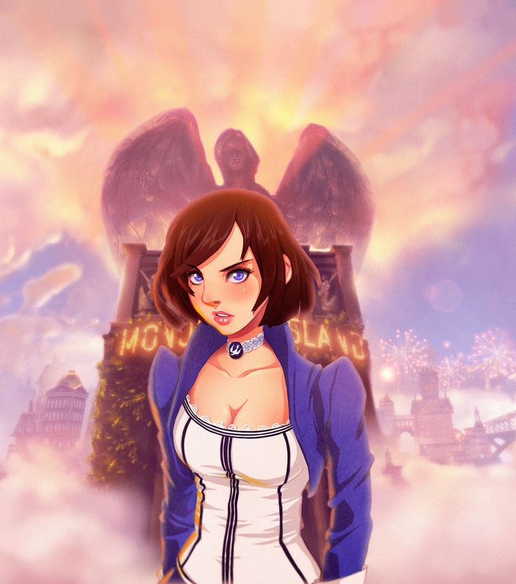 Safebooru 1girl Bioshock Bioshock Infinite Blue Eyes Brown Hair