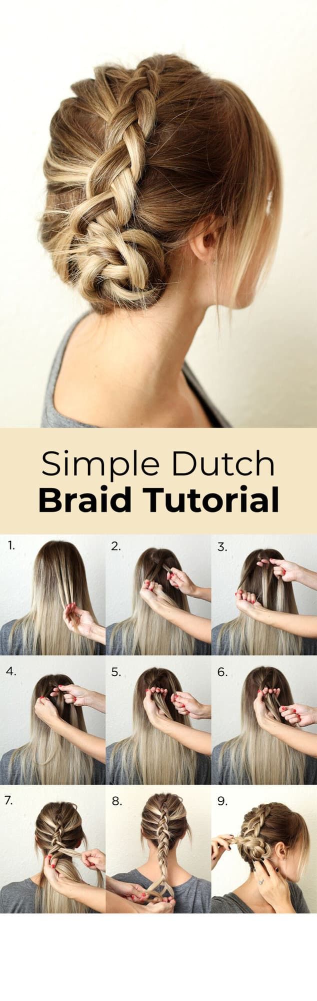 How To Style A Simple Dutch Braid | Dutch braid tutorial, Dutch braid ... How To Style A Simple Dutch Braid | Dutch braid tutorial, Dutch braid ...