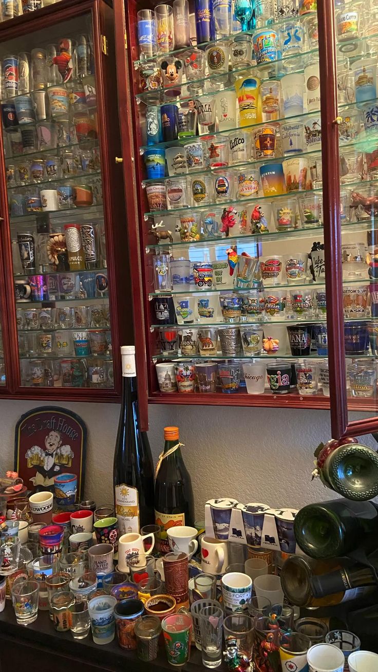 Shot Glass Souvenirs Glass Cabinets Display Shot Glass Souvenirs Display Cabinet