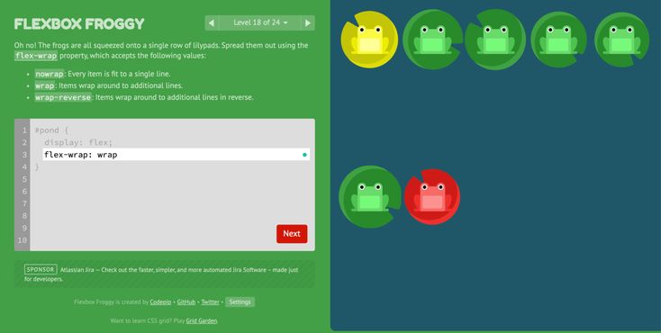 Codepip Produces Free Css Games Including The Free Games Flexbox Froggy And Grid Garden Which