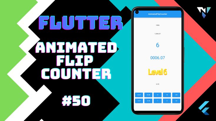 An Animated Flip Counter Is Shown With The Text Flutterr