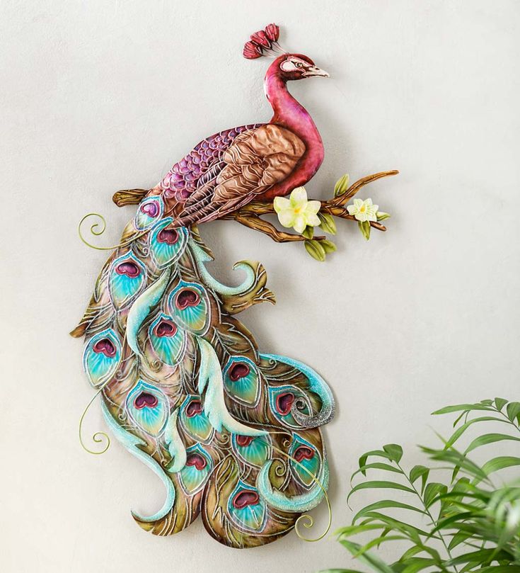 This Stunning Metal Peacock Wall Art Will Add Vibrant Energy To Any Indoor Wall Handcrafted In