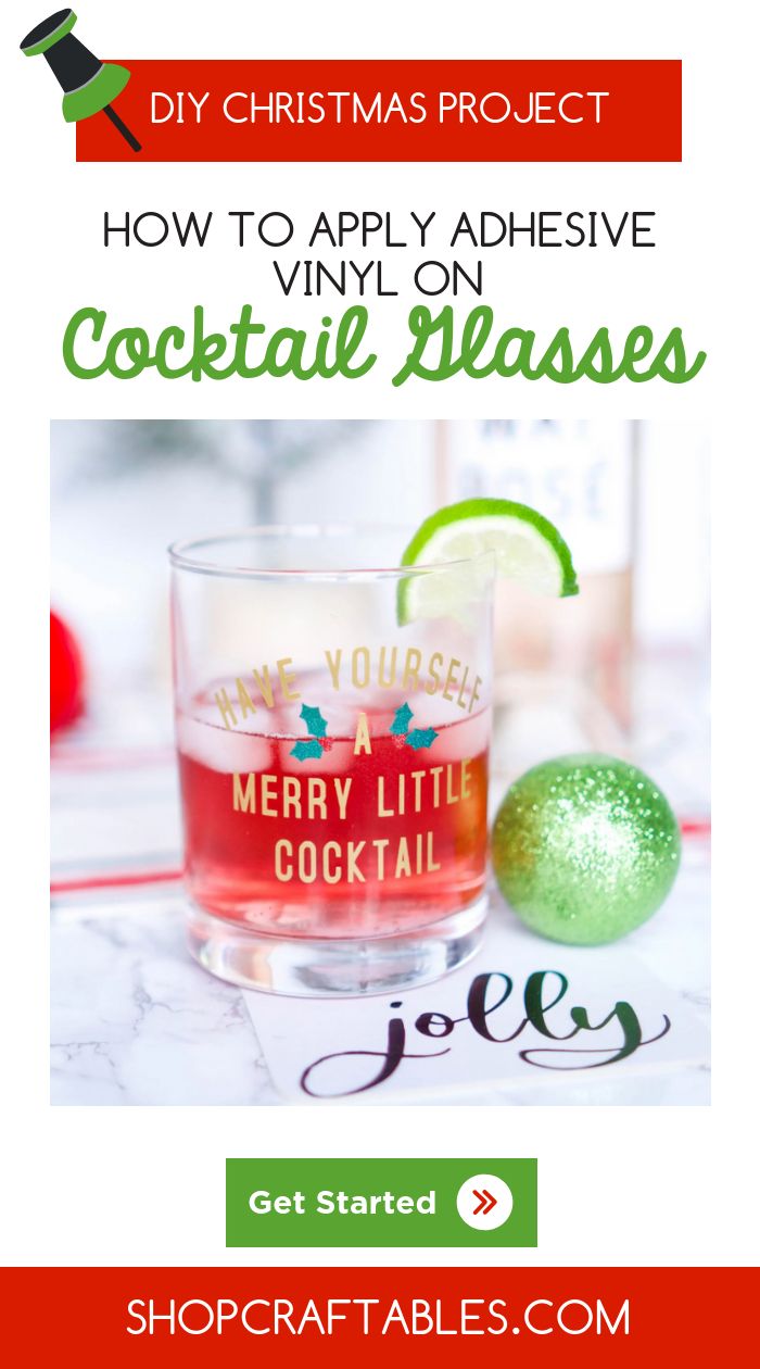 Diy Christmas Cocktail Glasses And Paper Coasters Tutorial Using Adhes Adhesive Vinyl Projects