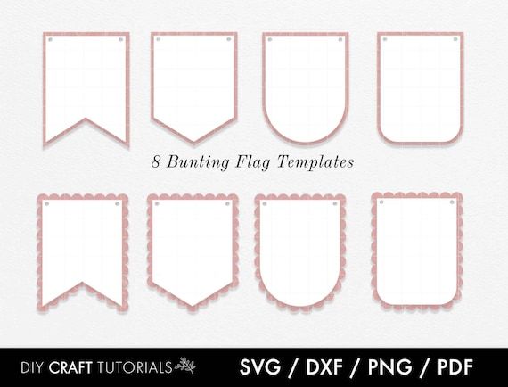 Bunting Svg Scalloped Banner Svg Bunting Flag Svg Dxf Png Pdf