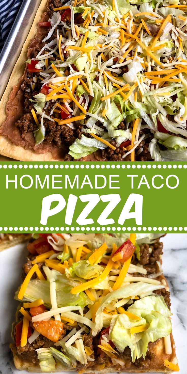 Homemade Taco Pizza Recipe So Easy Recipe Recipes Taco Pizza
