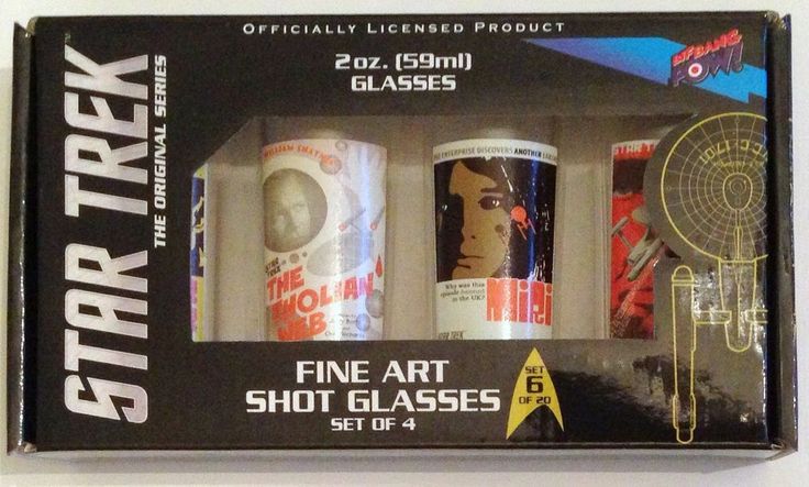 Star Trek The Original Series Fine Art Shot Glasses No 6 Set Of 4 Bif Bang Pow Sold Out Shot