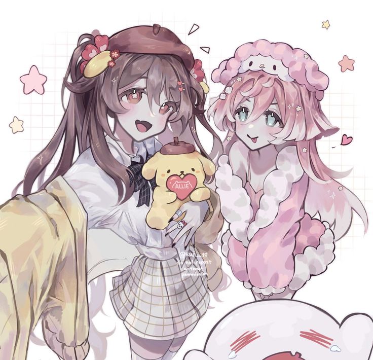 Pompompurin Hutao And My Sweet Piano Yanfei Cute Drawings Cute Art Funny Anime Pics