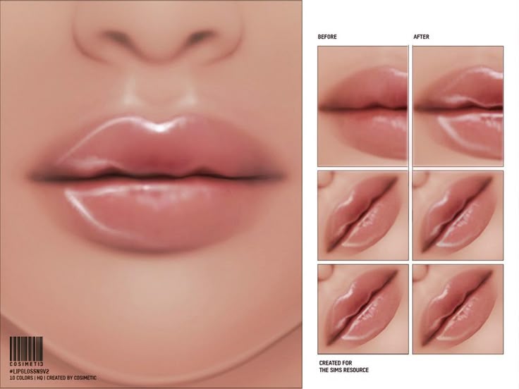 The Sims Resource Lipgloss N9 V2 Sims 4 Cc Makeup Makeup Cc Sims 4 Tsr