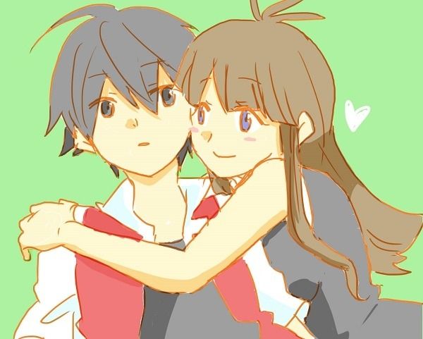 Pokemon Red And Leaf Kiss